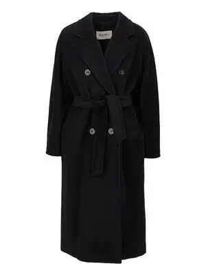 Max Mara MAX MARA Midi Double-Breasted Coat Black