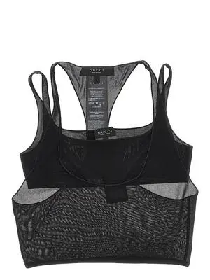 Gucci Two-piece Stretch Viscose Crêpe Top - Black