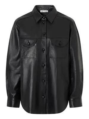 BLAZÉ MILANO Berber Leather Shirt - Black