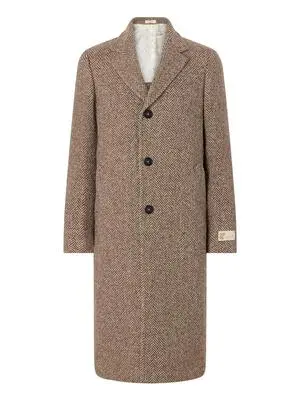 Massimo Alba Mercury Herringbone Virgin Wool Coat - Beige