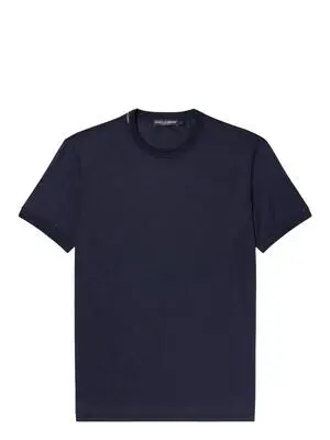 Dolce & Gabbana Silk-jersey T-shirt - Blue