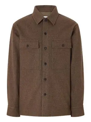 JIL SANDER Virgin Wool Overshirt - Brown