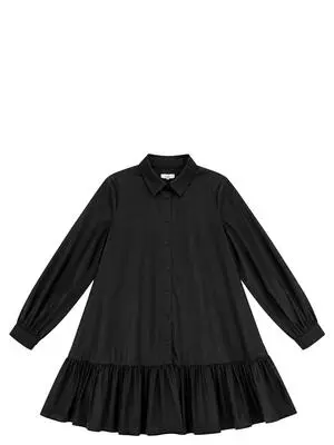 ELFIE Beata Cotton Dress - Black