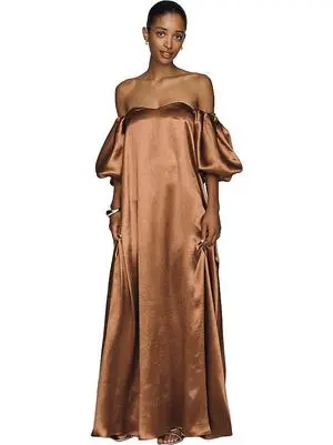 Caroline Constas Palmer Maxi Dress - Tortoise Shell