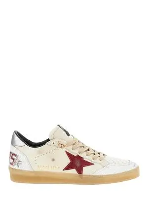 GOLDEN GOOSE Ball Star Sneakers With Distressed Finish - White
