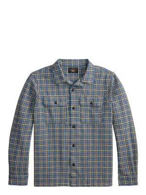 Ralph Lauren Plaid Twill Camp Shirt - Blue/grey