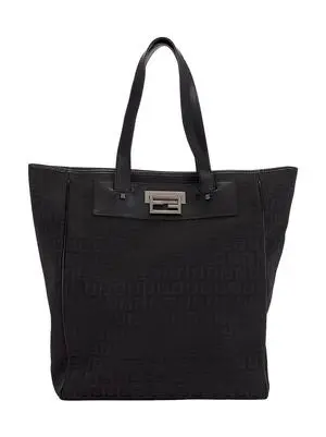 Fendi Zucchino Tote Bag - Black