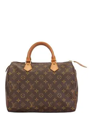 LOUIS VUITTON Monogram Speedy 30 Handbag - Brown