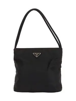 Prada Tessuto Flat Messenger Bag - Black