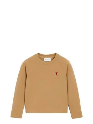 AMI Paris Embroidered Logo Sweatshirt - Camel