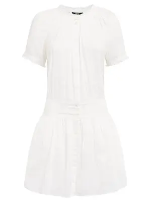 Paige Cotton Voile Nisha Mini Dress - White
