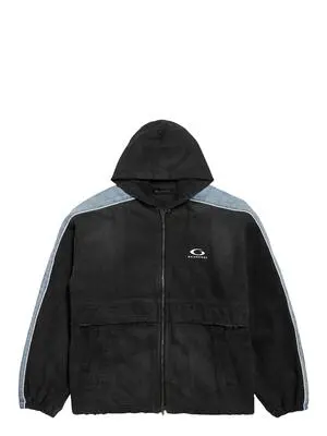 Balenciaga Oversized Contrast-detail Denim Jacket - Brown
