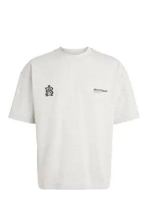 ABOUT:BLANK Cotton Dual Logo T-shirt - Grey