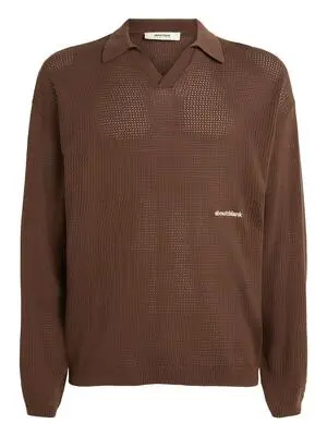 ABOUT:BLANK Knitted Long-sleeve Polo Shirt