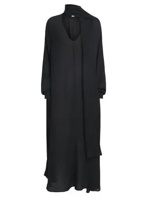TOTEME Scoop Neck Scarf Maxi Dress - Black
