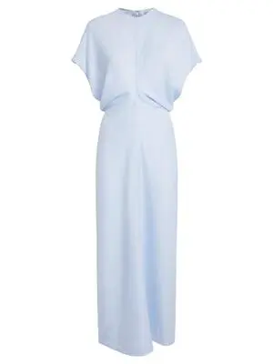 TOTEME Slubbed Slouch-waist Midi Dress - Blue