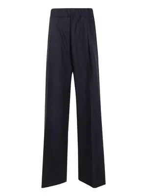 SEMICOUTURE Pleated Detail Trousers - Black