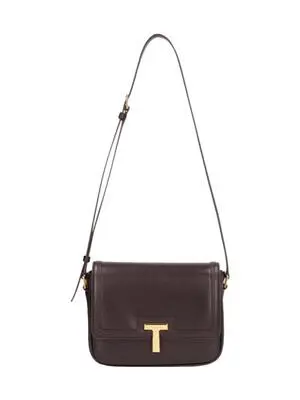 TOM FORD Wallis Leather Shoulder Bag - Black