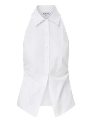Veronica Beard Regina Sleeveless Shirt - White