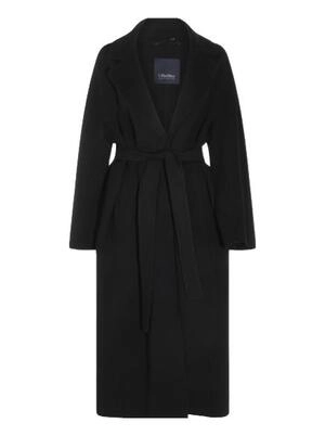 Max Mara Belted Wrap Coat - Black