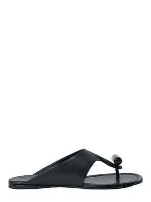 Loewe Open-toe Flat Sandals With Signature Buckle - Black