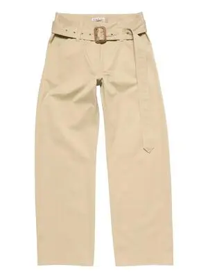 Acne Studios Belted Twill Trousers - Light Beige