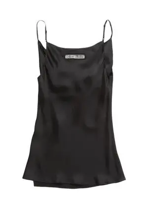 Acne Studios Shiny Satin Tank Top - Black