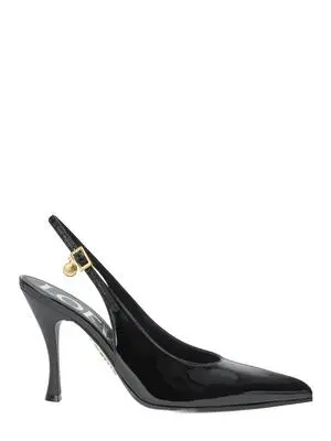 Loewe Slingback High-heeled Sandals With Square Buckle - Black