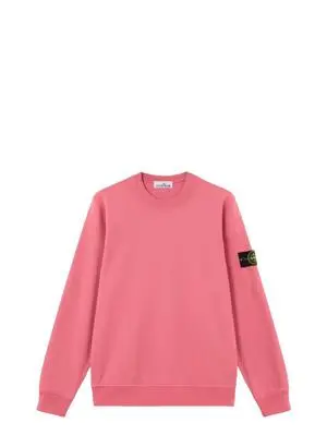 Stone Island Regular-fit Crewneck Sweatshirt With Raglan Sleeves - Geranium