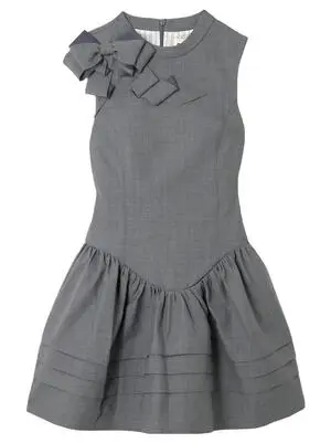 SHUSHU/TONG Bow-decorated Sleeveless Dress - Gray