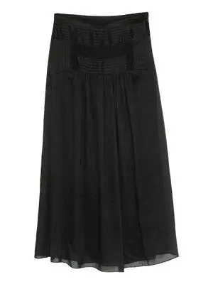 ISABEL MARANT ÉTOILE Isabel Marant Etoile Pleated Embroidered Flared Skirt