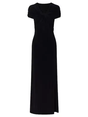 Tove Twist-front Maxi Dress - Black