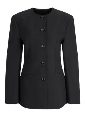 ANINE BING Round Neck Blazer - Black