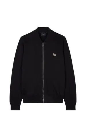 Paul Smith Zebra-patch Zip-fastening Bomber Jacket - Black