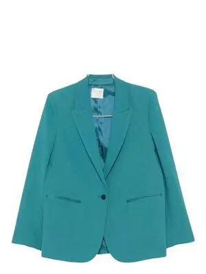 FORTE_FORTE Single-breasted Notched Lapel Jacket - Green
