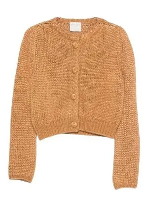 FORTE_FORTE Chunky Knit Button-up Cardigan - Brown