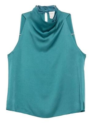 FORTE_FORTE High-neck Sleeveless Top - Green