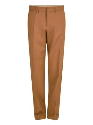 Dries Van Noten Straight Leg Trousers With Belt Loops - Camel