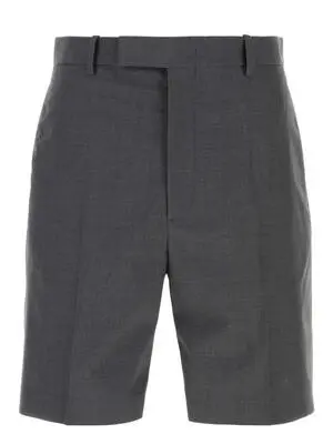 JIL SANDER Tailored Bermuda Shorts With Central Pleats - Dark Grey