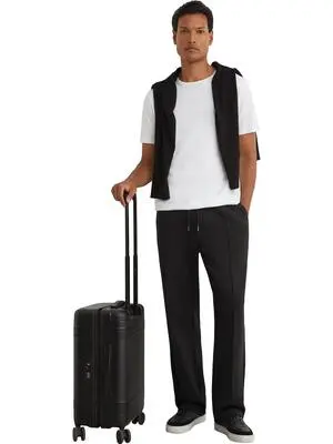 REISS Form Premium Interlock Straight-leg Joggers - Black