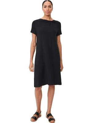 MASAI COPENHAGEN A-line Jersey Dress With Twisted Neckline - Black