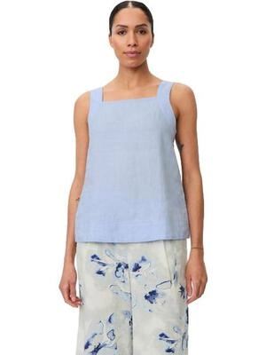 MASAI COPENHAGEN Linen Square Neck Top With Back Tie Detail - Skyway