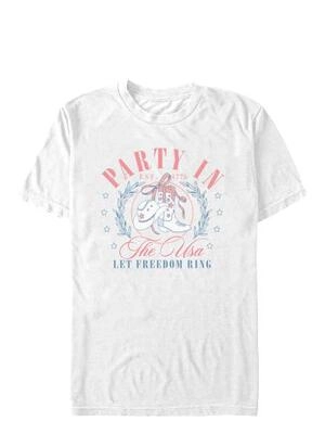LOST GODS Usa Let Freedom Ring Graphic T-shirt - White
