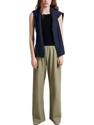 LA LIGNE Colby Wide-leg Poplin Trousers - Olive