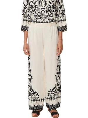 MASAI COPENHAGEN Mapelyssa Floral Border Trousers - Black