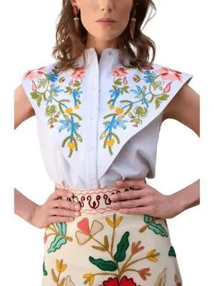 THE IQ COLLECTION The IQ Collection Embroidered Cotton Shirt