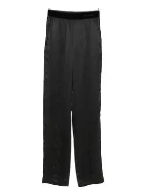 TOM FORD Elasticated Waist Straight-leg Trousers - Black