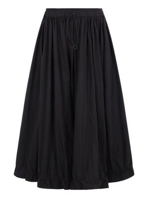 Yohji Yamamoto Drawstring A-line Skirt - Black