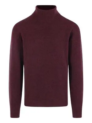 ROBERTO COLLINA High-neck Long-sleeve Sweater - Red