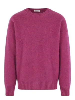 ROBERTO COLLINA Crew Neck Wool Sweater - Pink